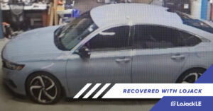 Stolen Honda Accord Recovered Quickly Using LoJack GPS Tracking ...